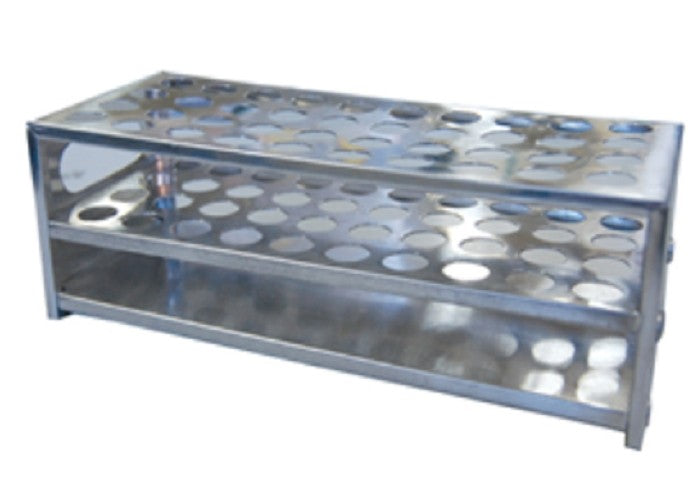 Aluminium Test Tube Rack, Semi Micro, 16mm Diameter Tubes, 40 Holes, E ...