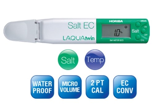 Horiba SALT-11** Pocket Salt (EC sensor) meter, 0 to 100.0 ppt, 0% to ...