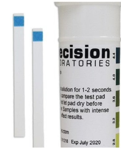 Precision pH plastic indicator test strips, range: 2.8-4.4, suitable f ...